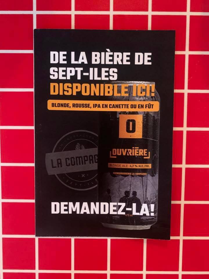 Menu au RESTO-BAR L'AMBIANCE, Sept-Iles