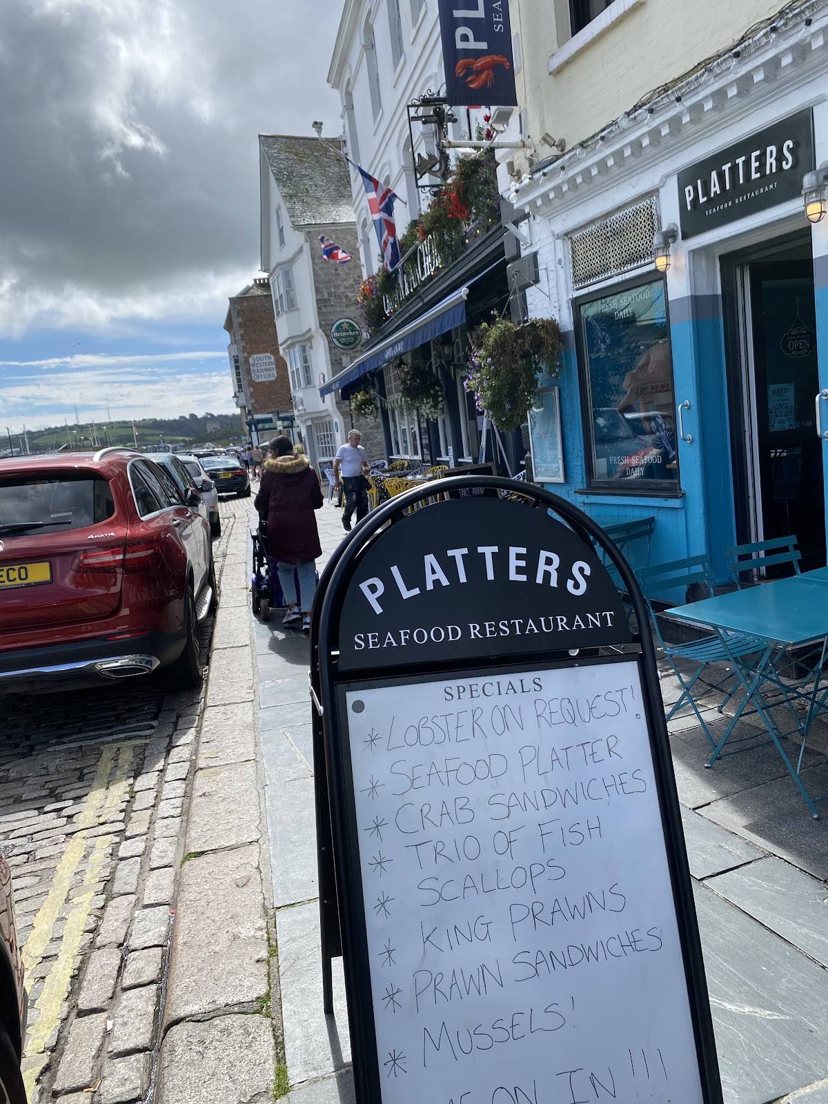 Menu at Platters restaurant, Plymouth, 12 The Barbican