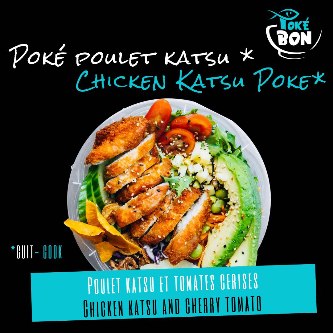 Menu at Poké Bon restaurant, Montréal