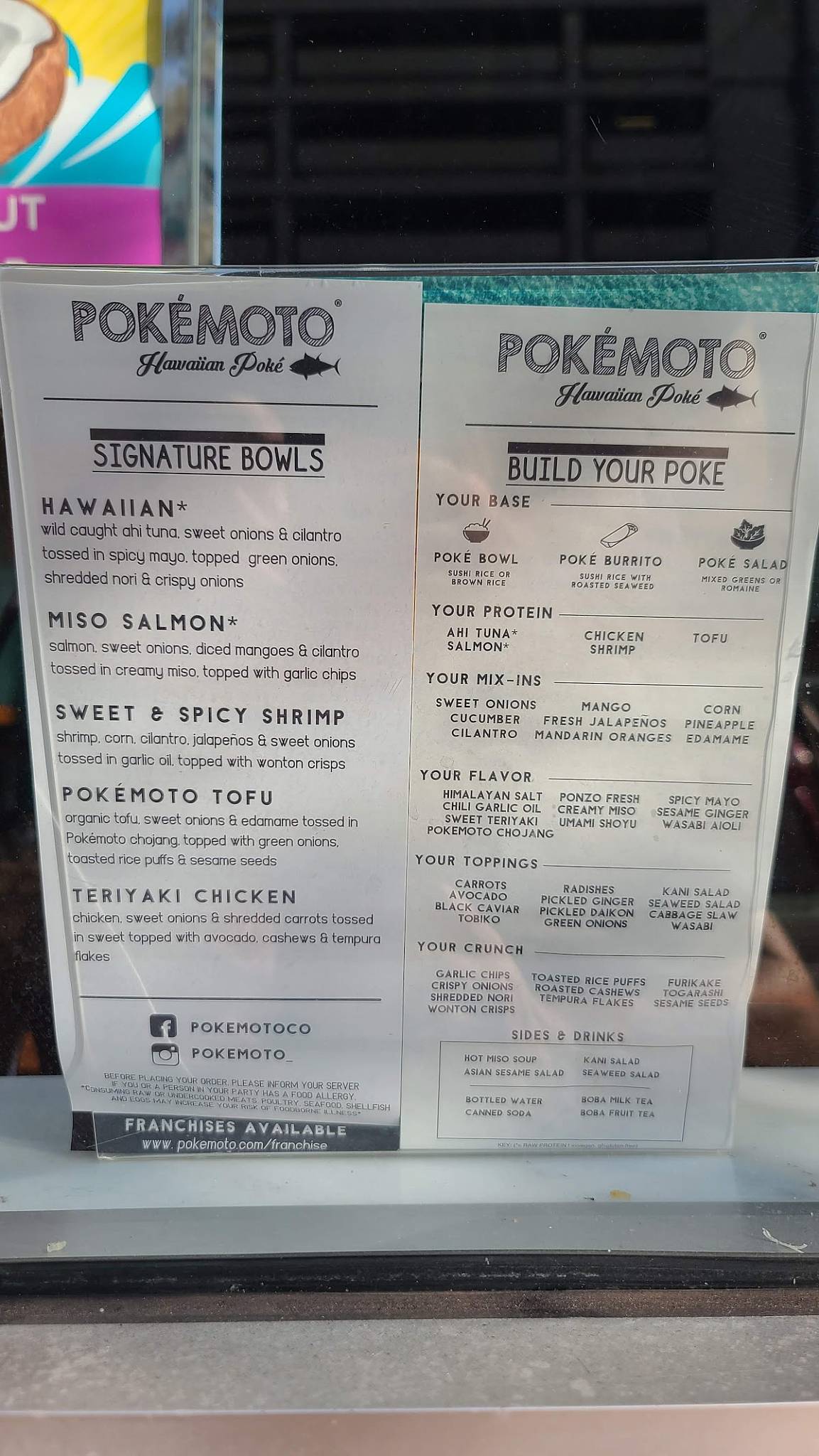 Menu at Pokemoto - White Plains restaurant, White Plains