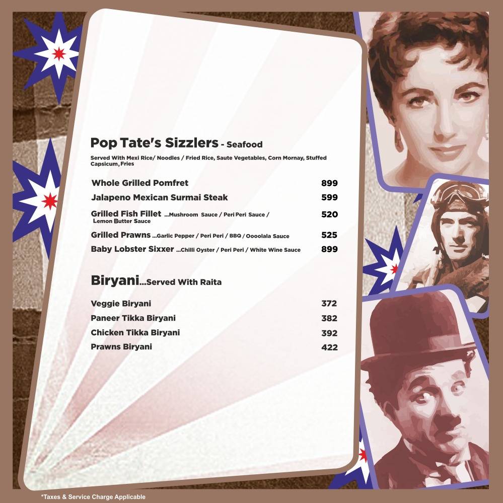 Menu at Pop Tate's Malad, Mumbai, 7th Floor