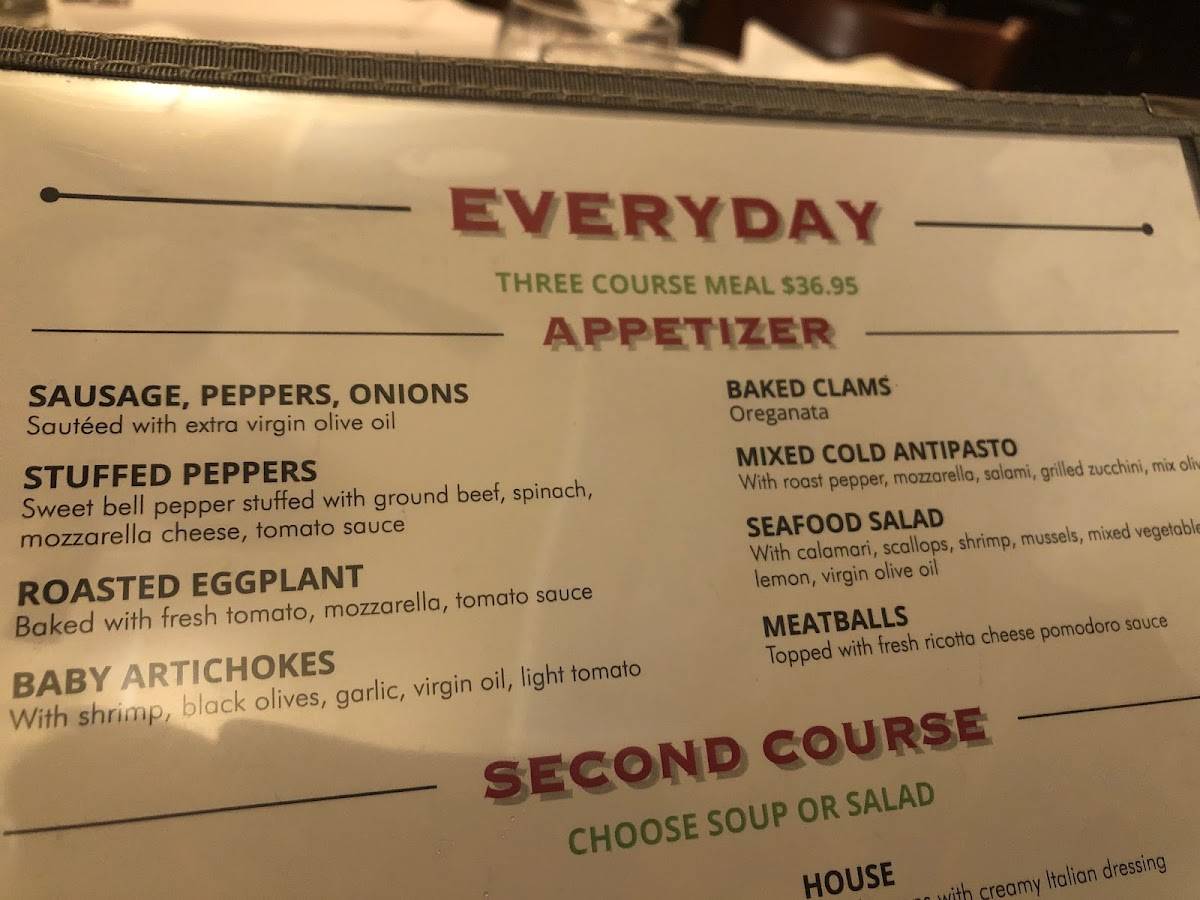 Menu at Positano Italian Restaurant, Boca Raton