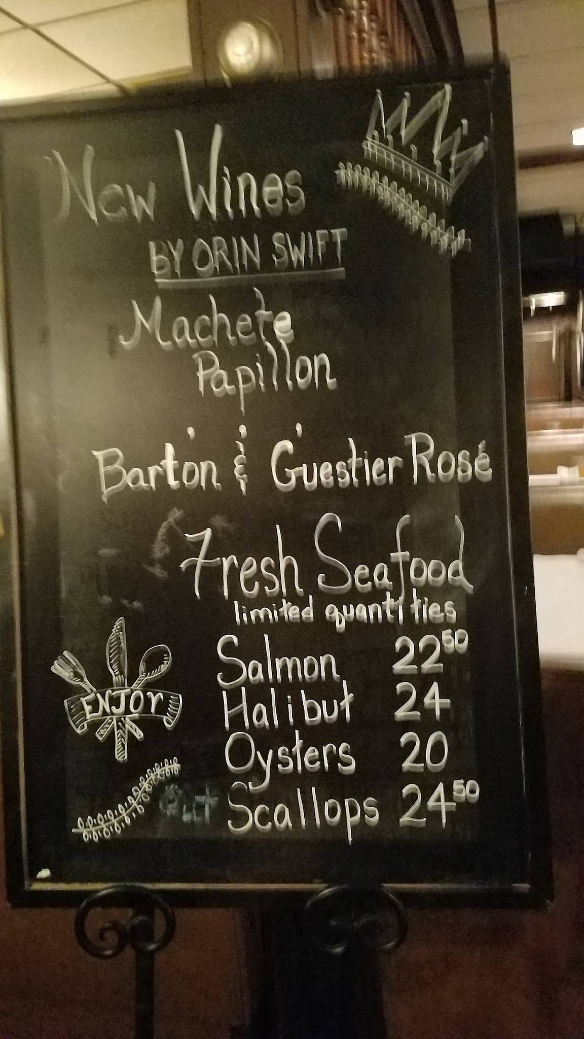 Menu at Possum Trot steakhouse, USA