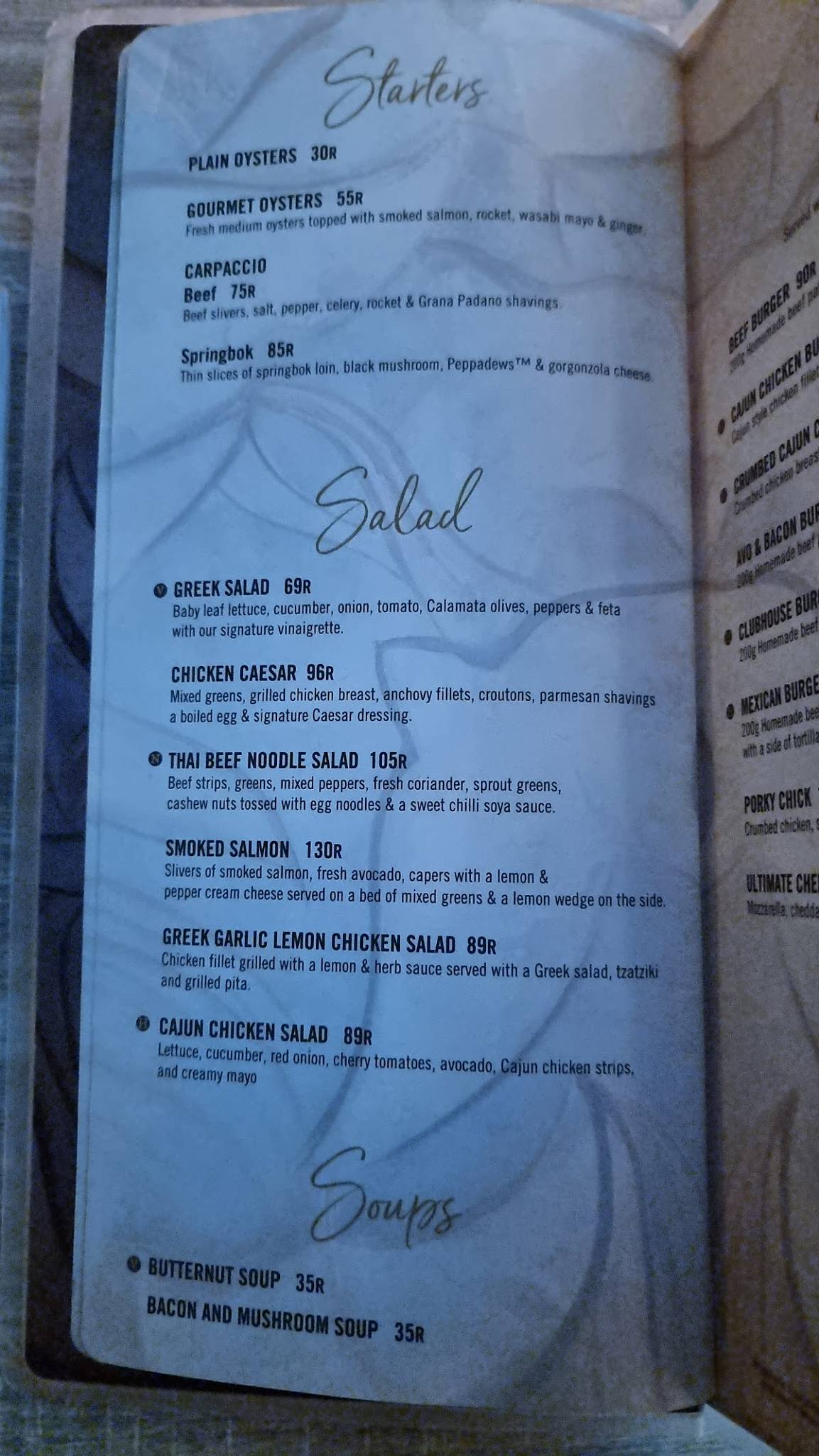 Menu at Summit Grill and Sky Bar Menlyn, Pretoria