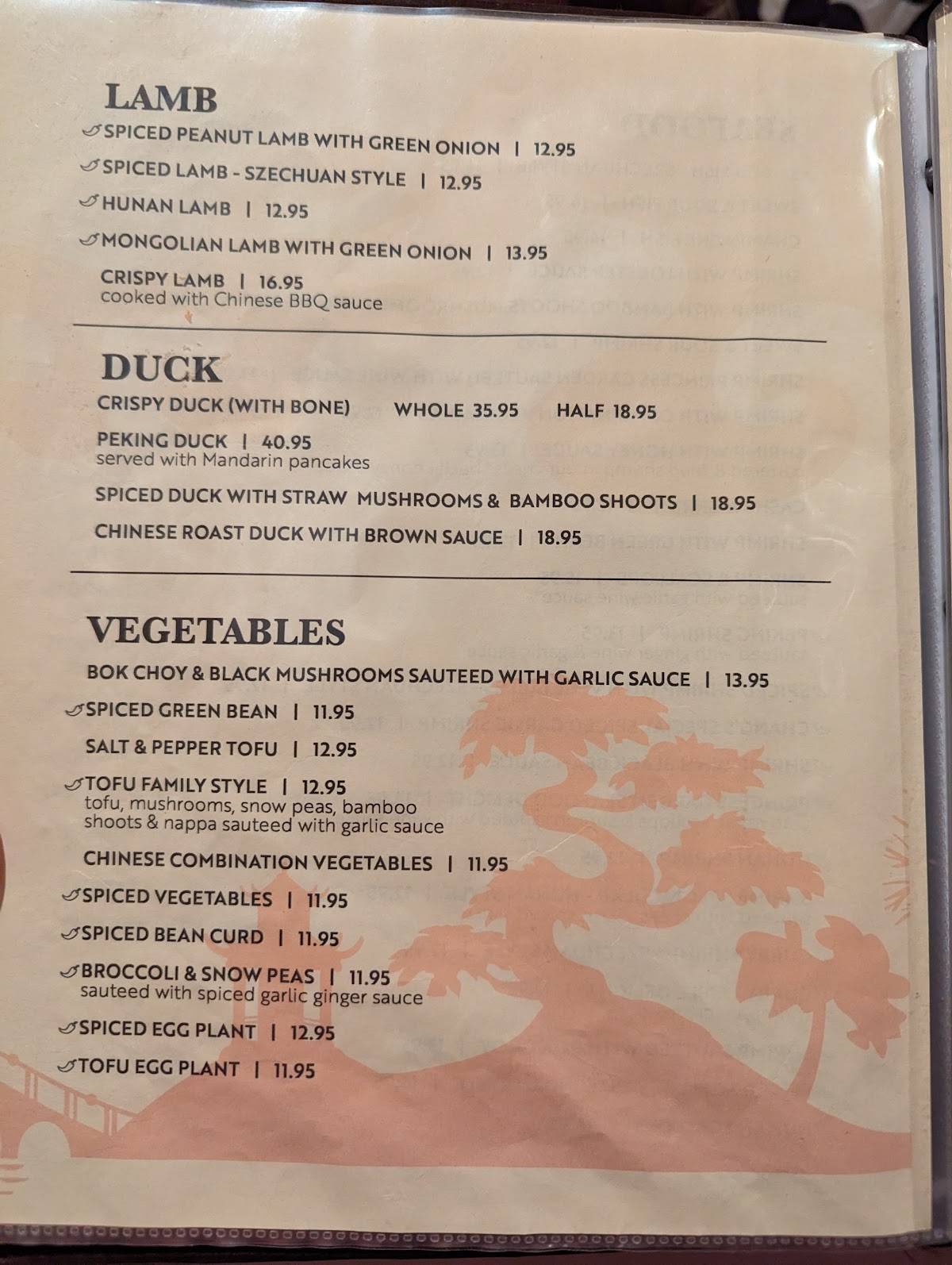 Menu at Princess Garden restaurant, Kansas City