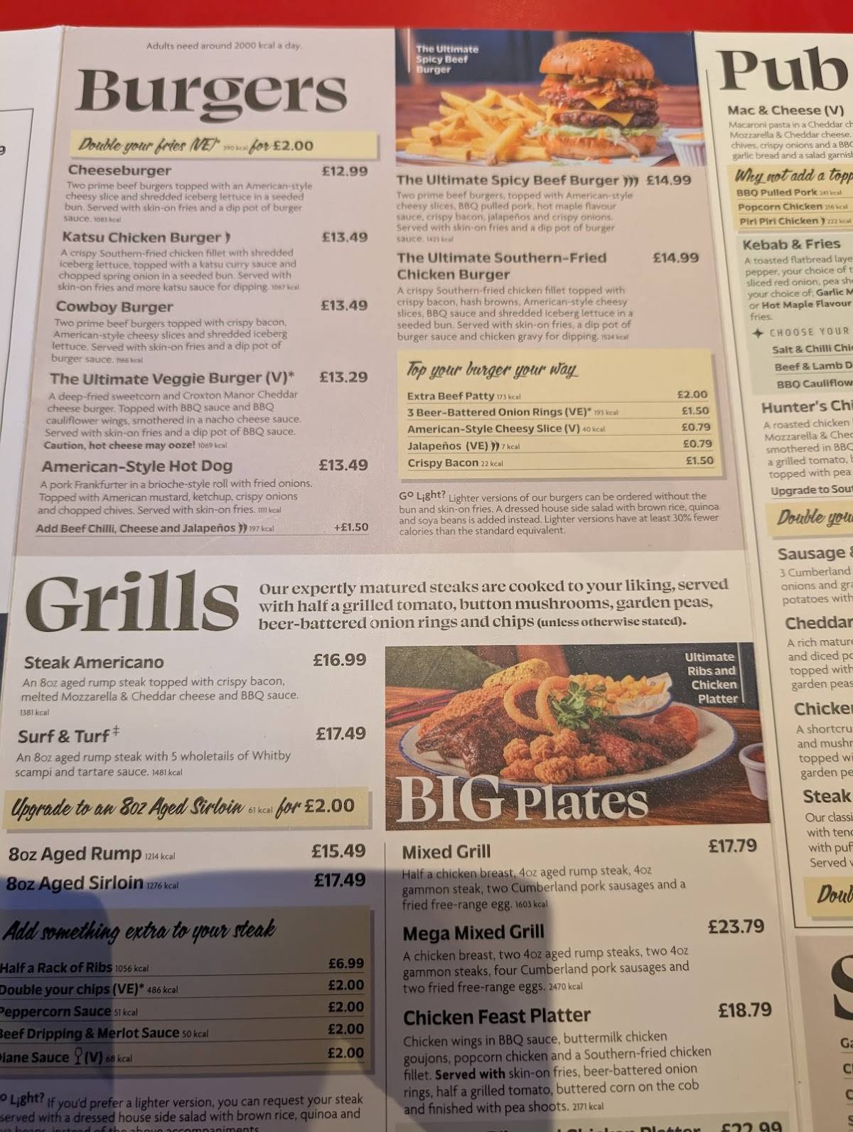 Menu at Five Bridges pub & bar, Sheerness