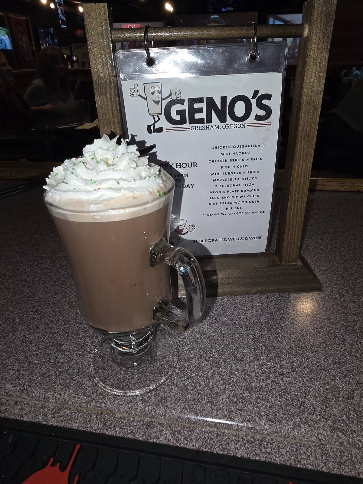 Menu at Geno's Grill pub & bar, Gresham