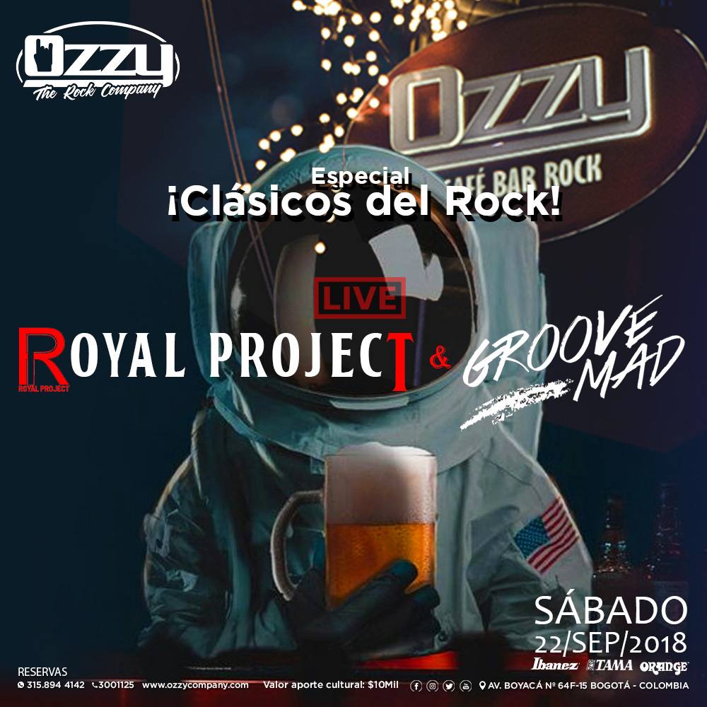 Carta del pub y bar Ozzy Company, Bogotá