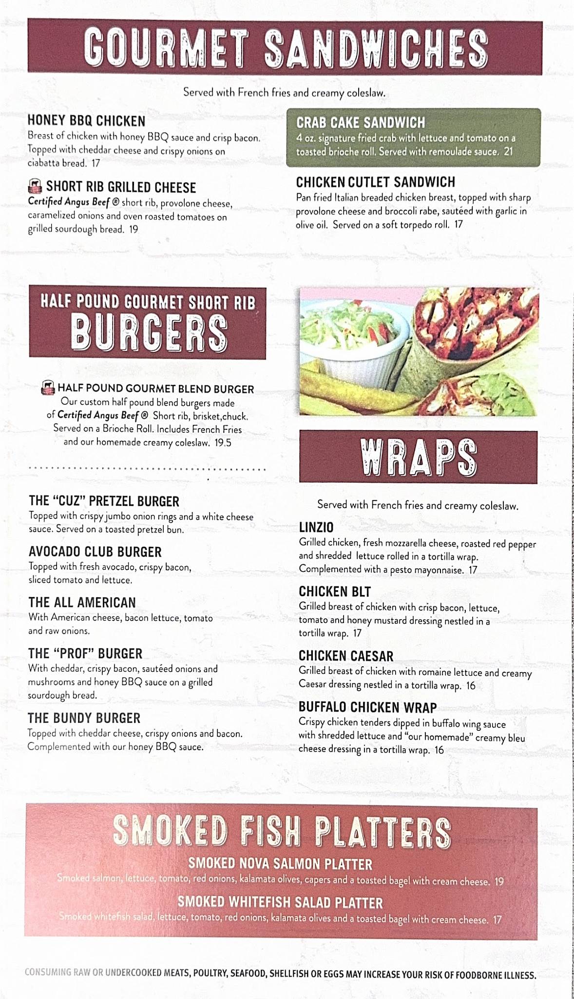 Menu at Ponzio's Diner-Bakery-Bar, Cherry Hill