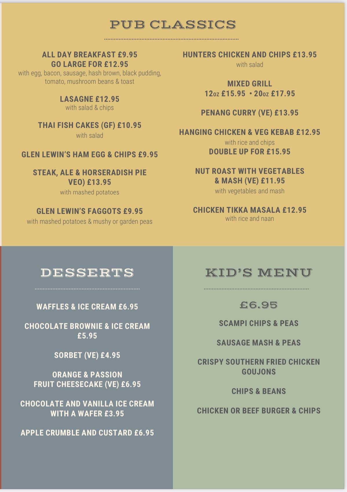 Menu at Soar Bridge Inn pub & bar, Loughborough, 29 Bridge St