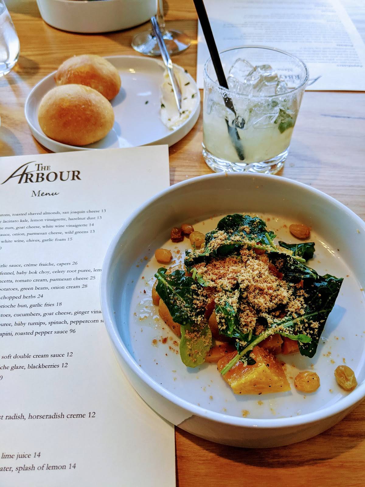 Menu at The Arbour pub & bar, Pasadena