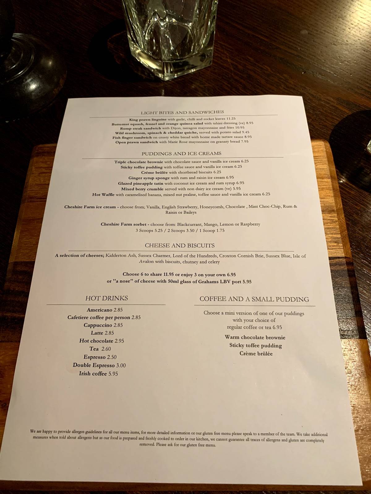 Menu at The Bolney Stage pub & bar, Bolney