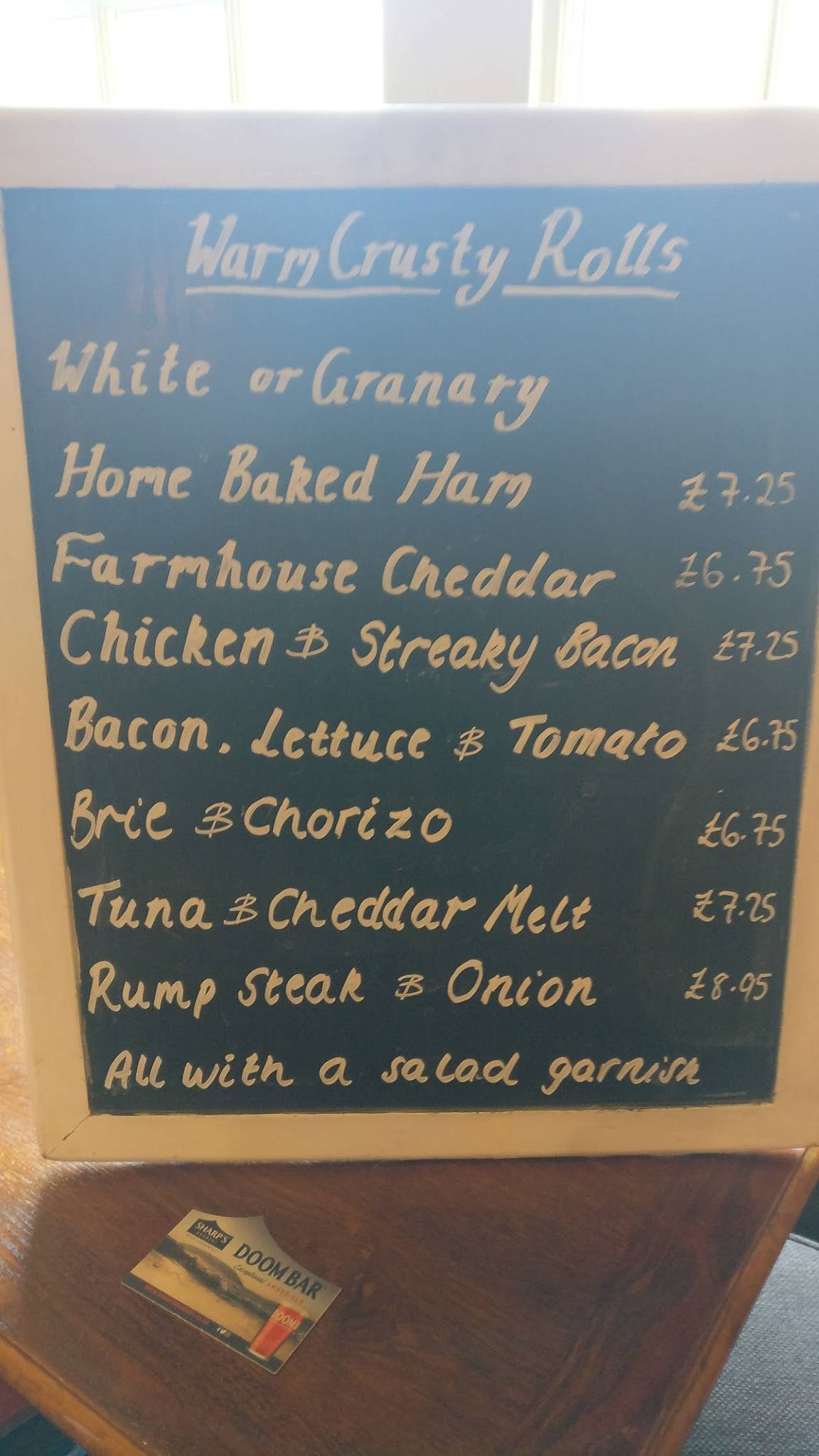 Menu at The Compton Inn pub & bar, Bristol