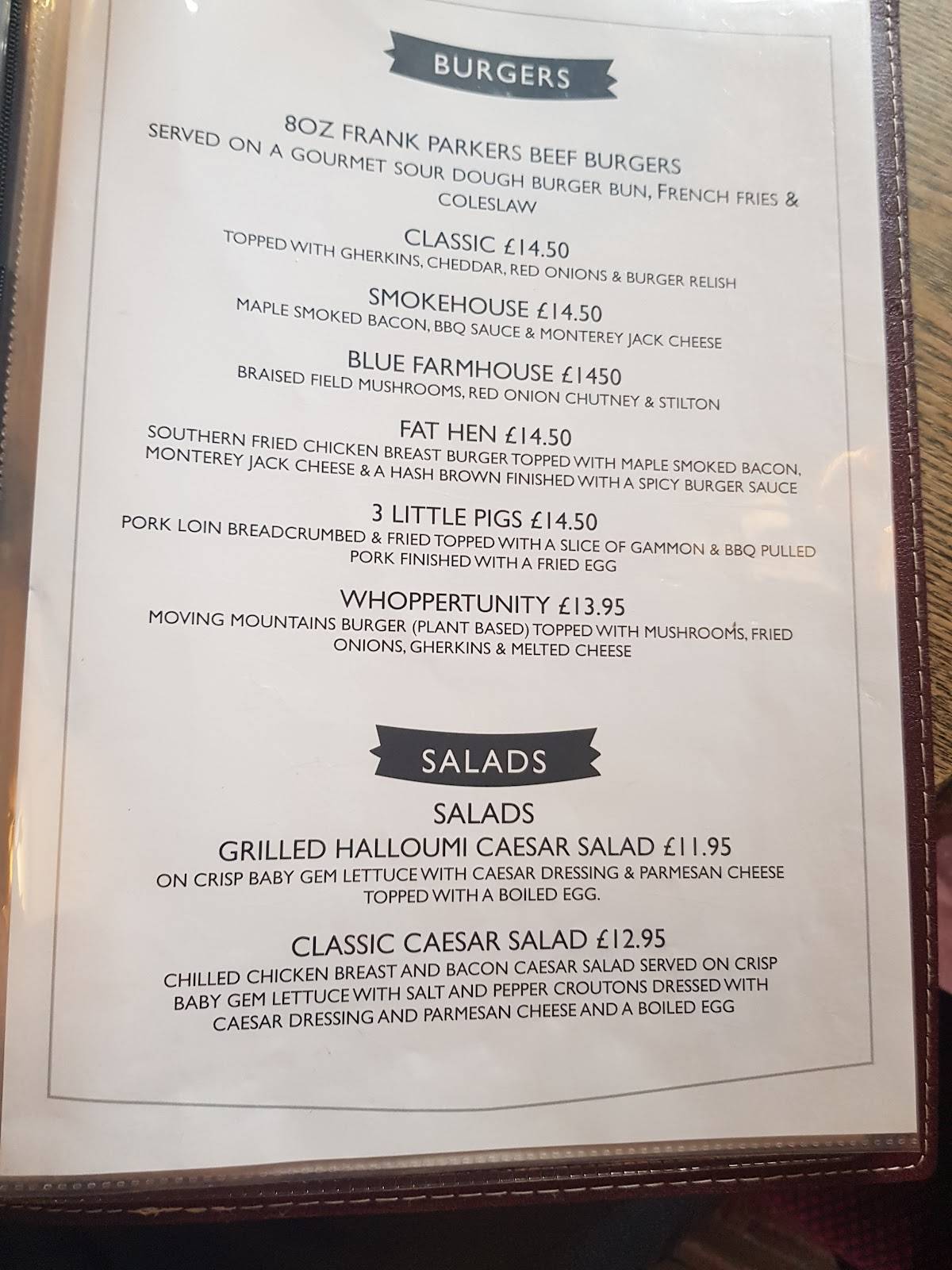 Menu at The Greyhound Inn pub & bar, Coventry