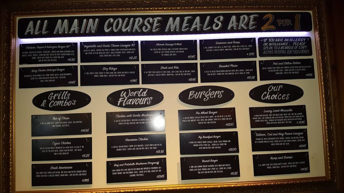Menu at Wagtail pub & bar, Wincanton