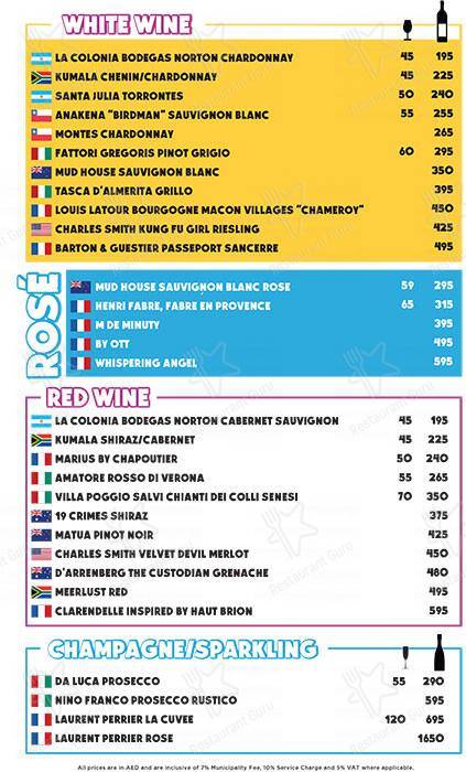 Menu at Wavehouse Dubai restaurant, Dubai, Ground Floor، Atlantis The ...