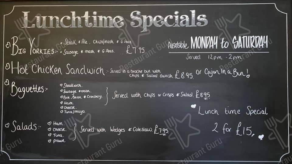 Menu at Whistle & Flute pub & bar, Barnetby Le Wold