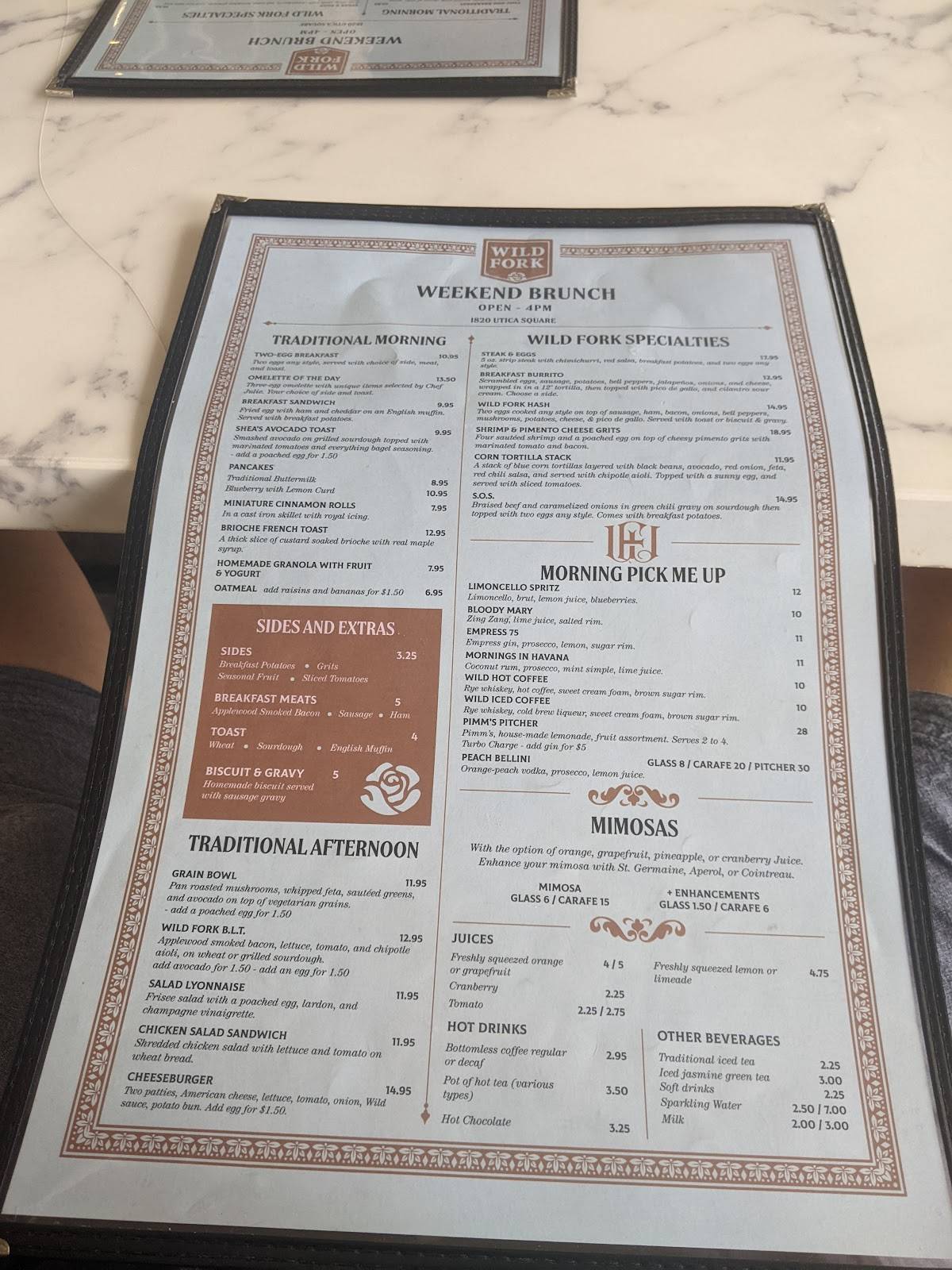 Menu at Wild Fork pub & bar, Tulsa