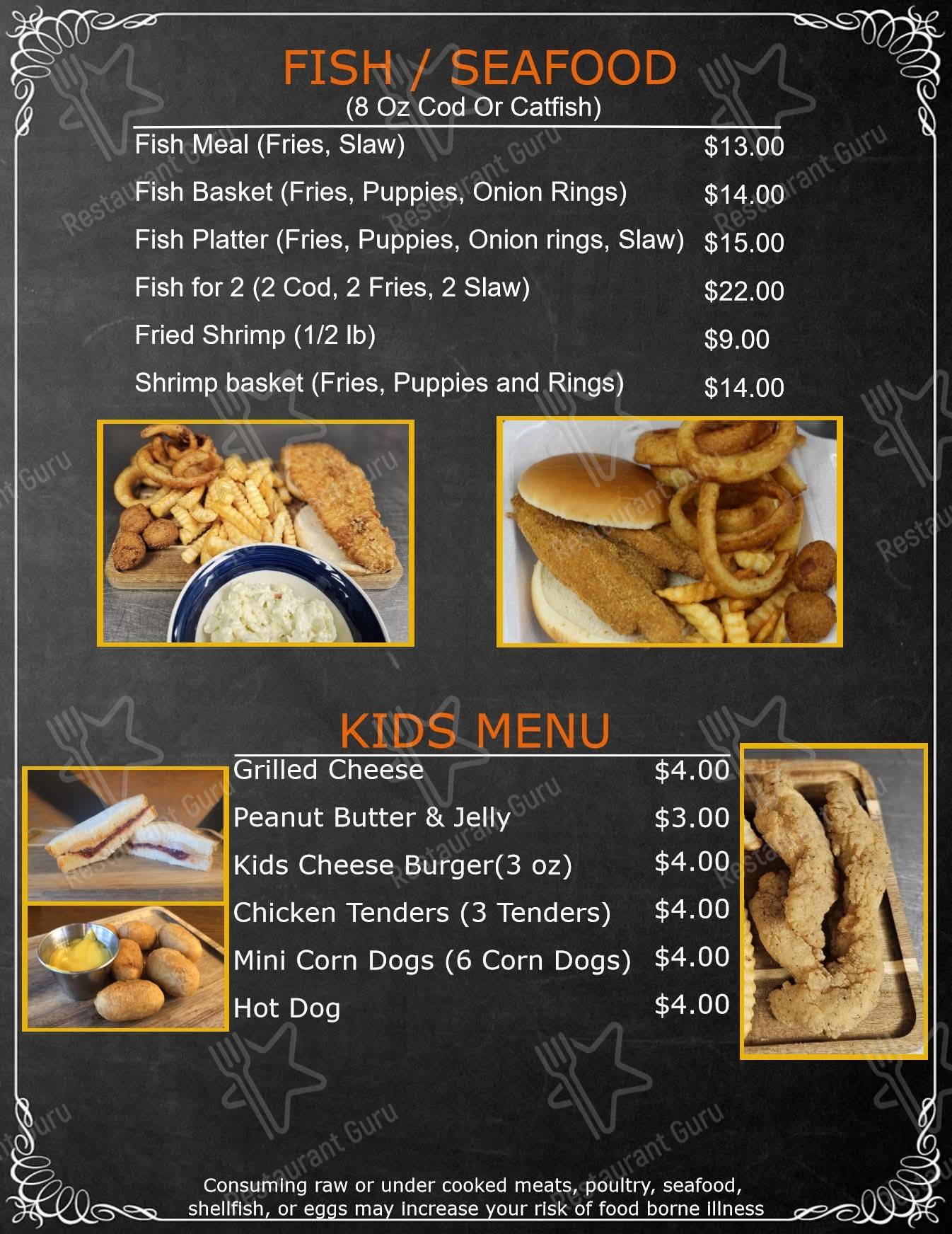 Menu at Ricketts Family Restaurant, Eminence