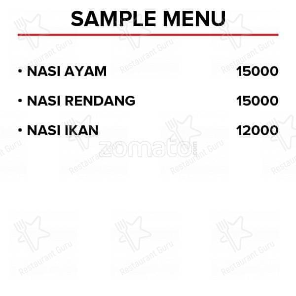 Menu at RM. Putri Minang Raya Muncul restaurant, South Tangerang