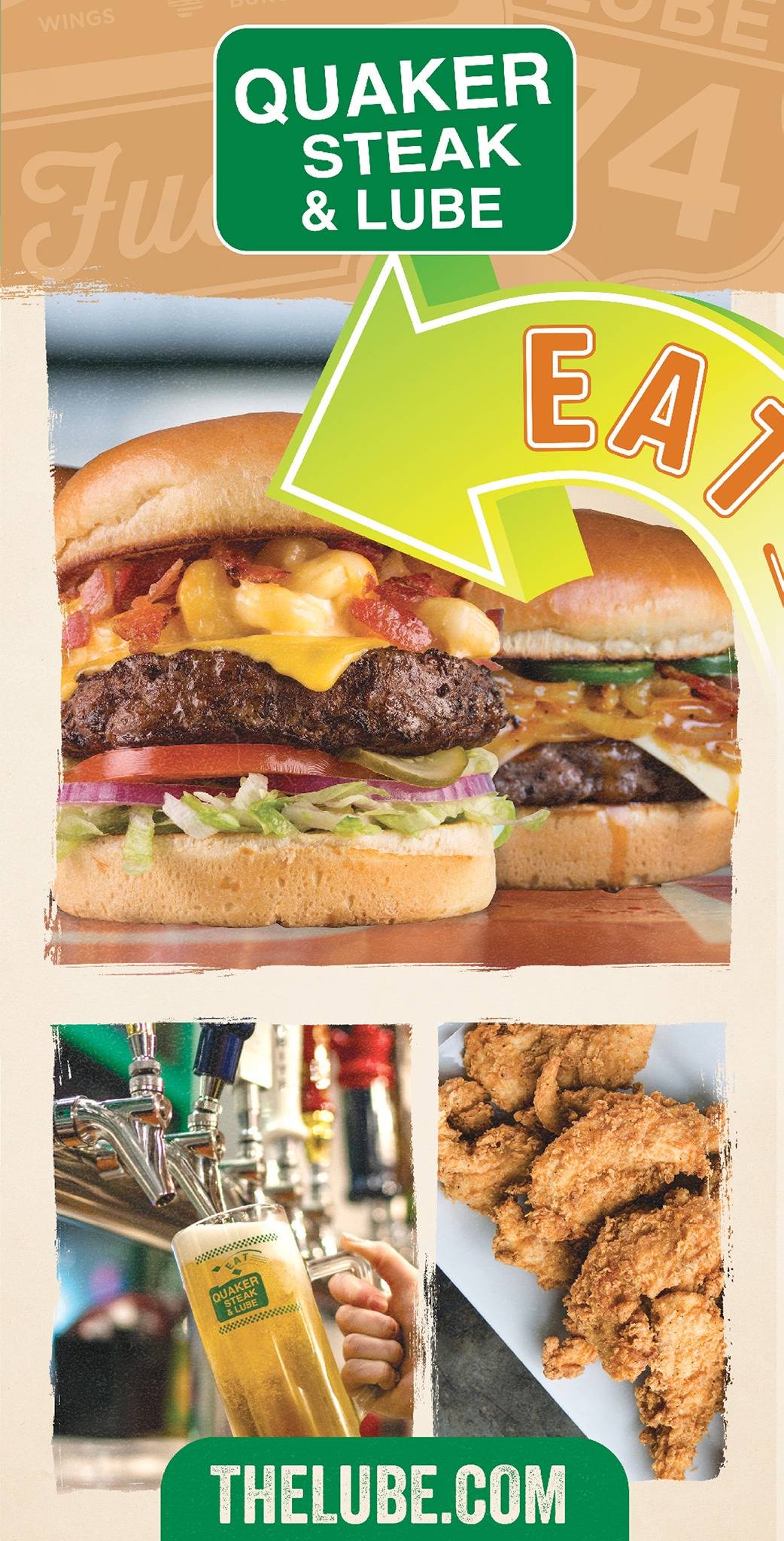 Menu at Quaker Steak & Lube steakhouse, Sandusky