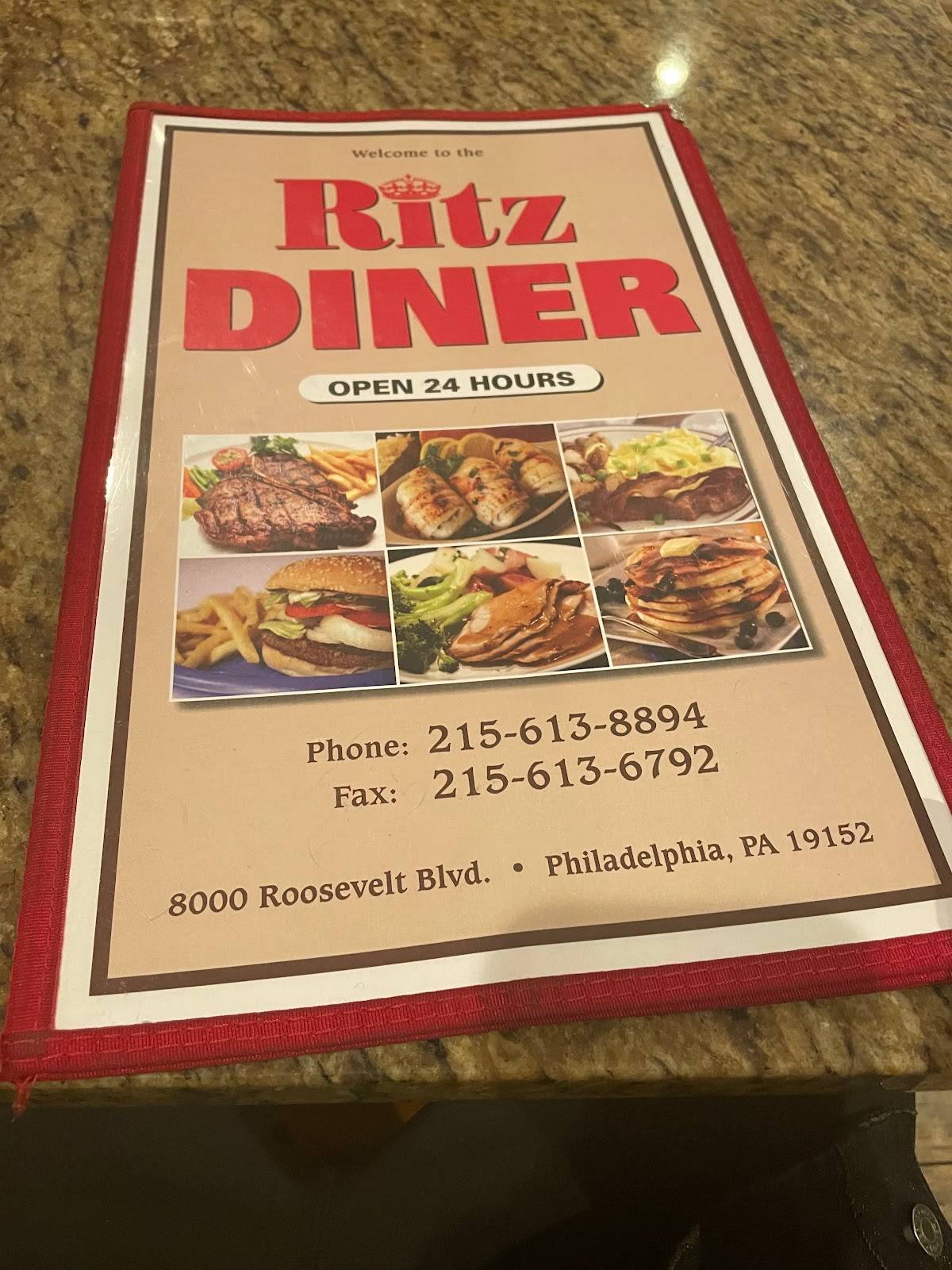 Menu at RITZ Diner restaurant, Philadelphia