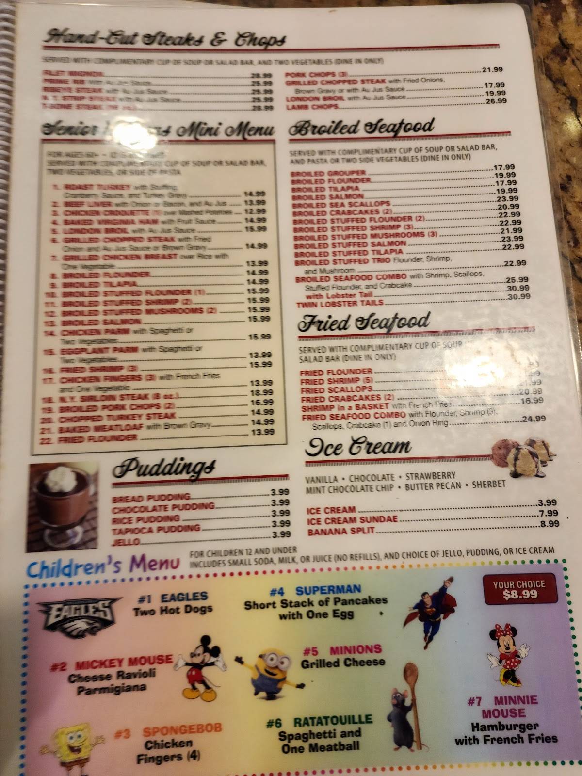 Menu at RITZ Diner restaurant, Philadelphia