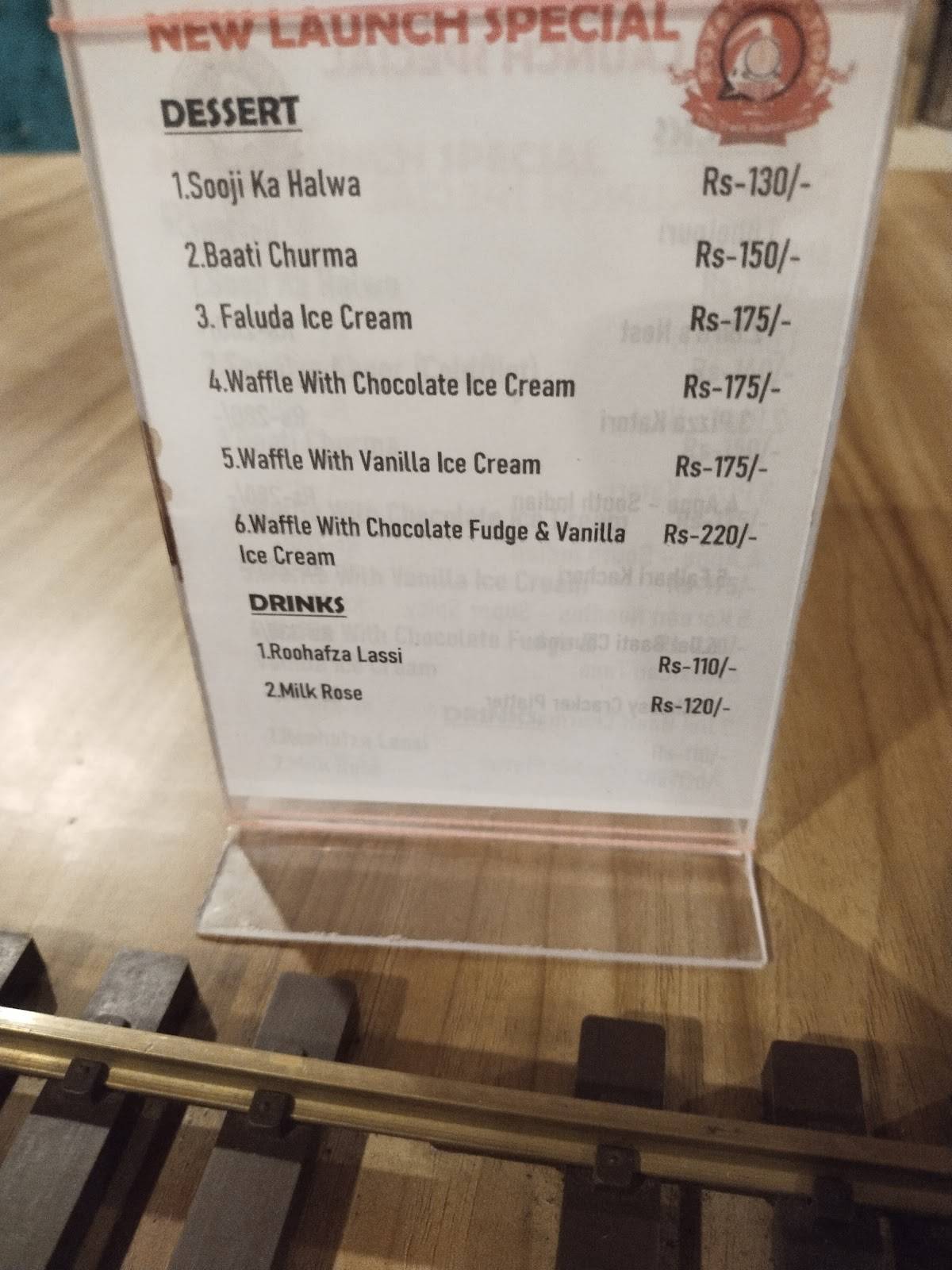 Menu at ROYAL JUNCTION- The Train Restaurant, Ambala