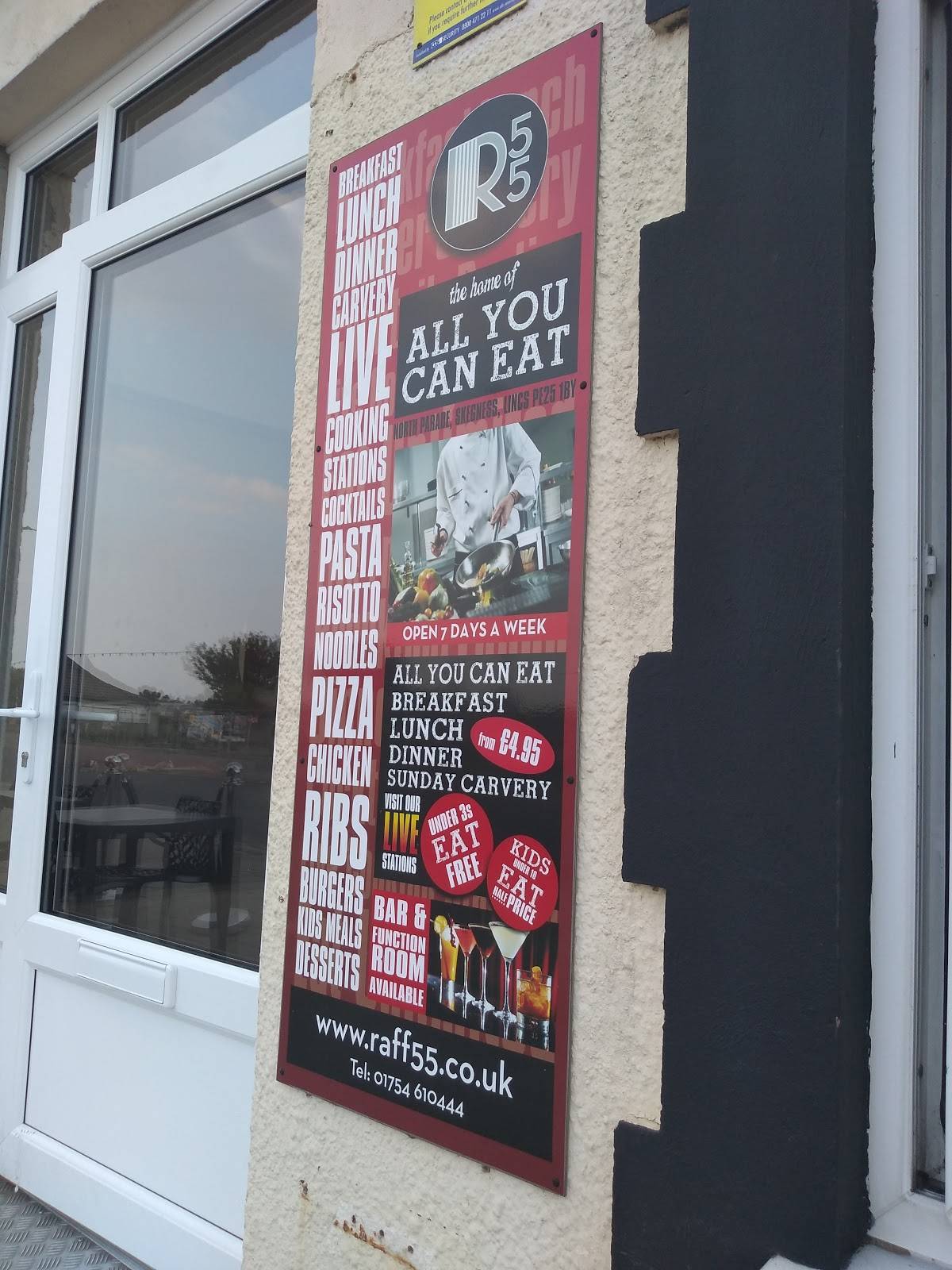 Menu at Raff55 restaurant, Skegness