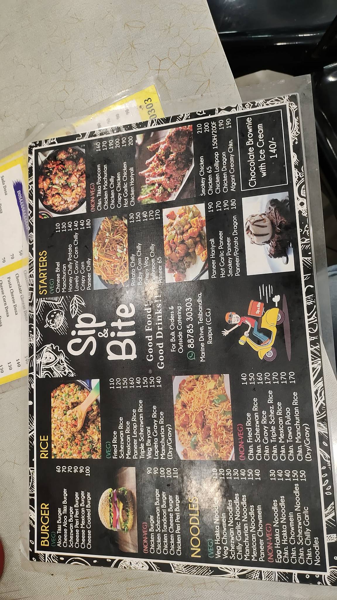 Menu at Sip & Bite cafe, Raipur