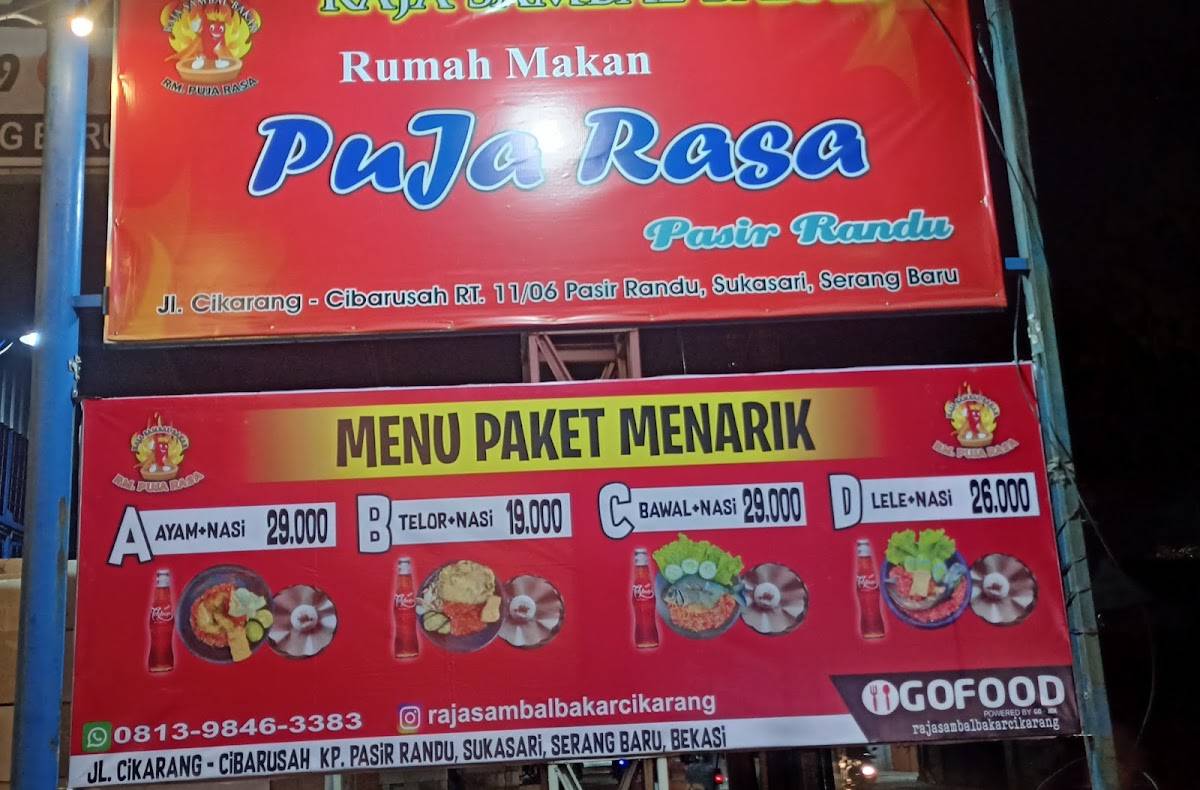 Menu at Raja Sambal - RS. Puja Rasa Cikarang restaurant, Bekasi Regency