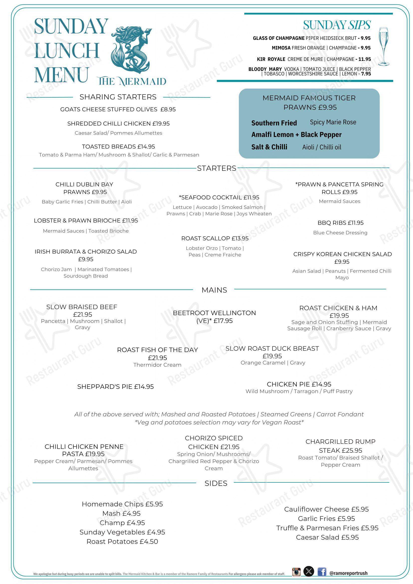 Menu at Ramore Wine Bar, Portrush