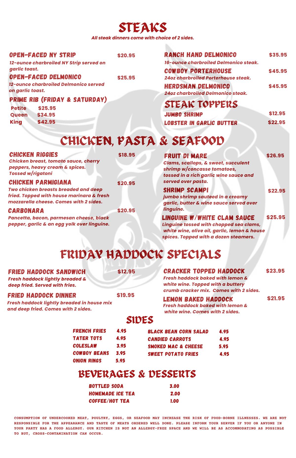 Menu at Ranchers Choice NY BBQ, Syracuse