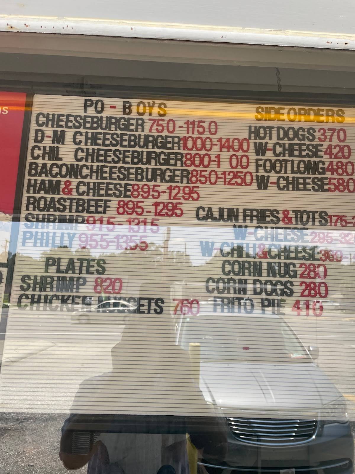 Menu at Rebel Dip restaurant, Gulfport