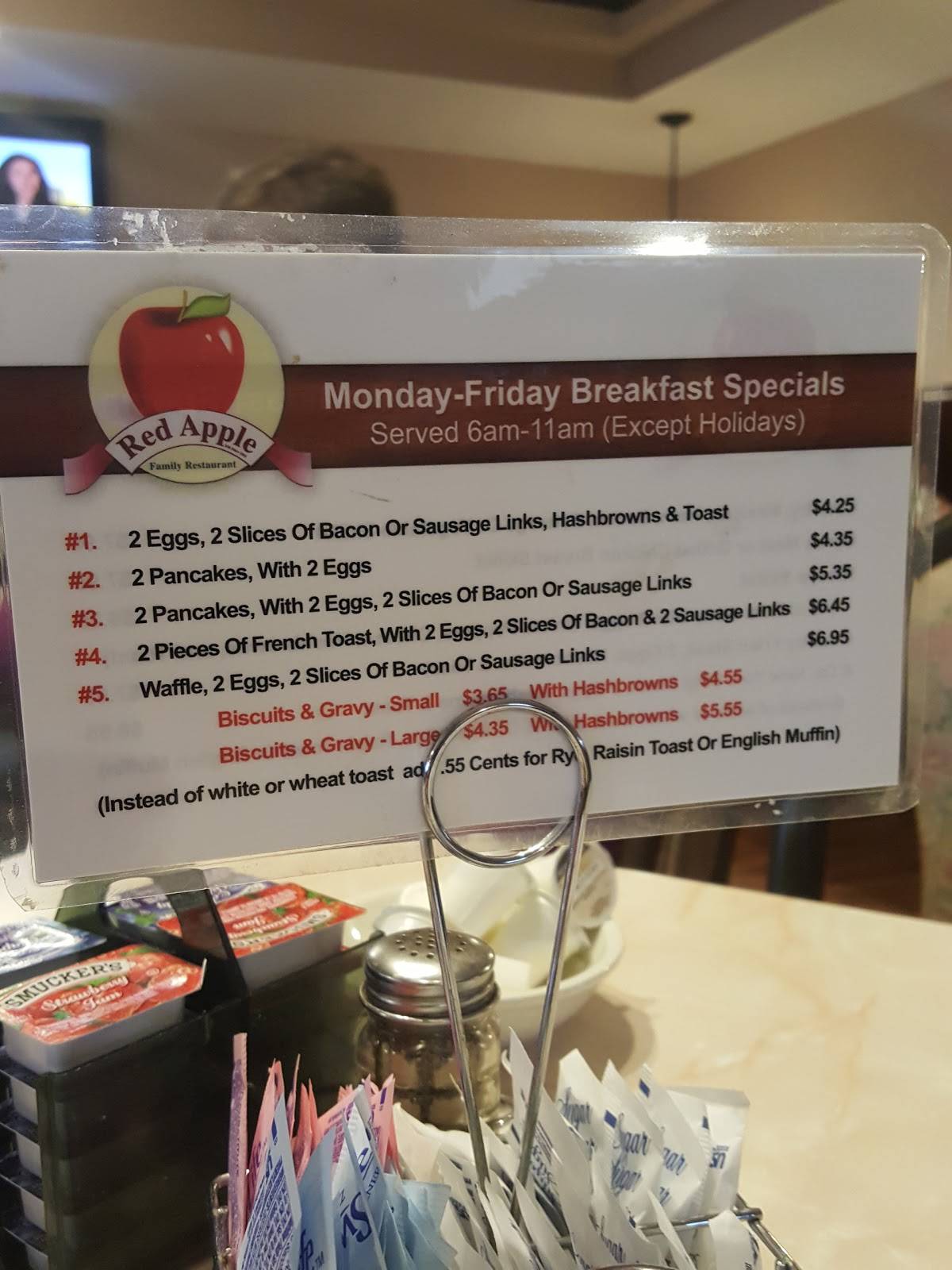 Menu at Red Apple Family Restaurant, Maryville
