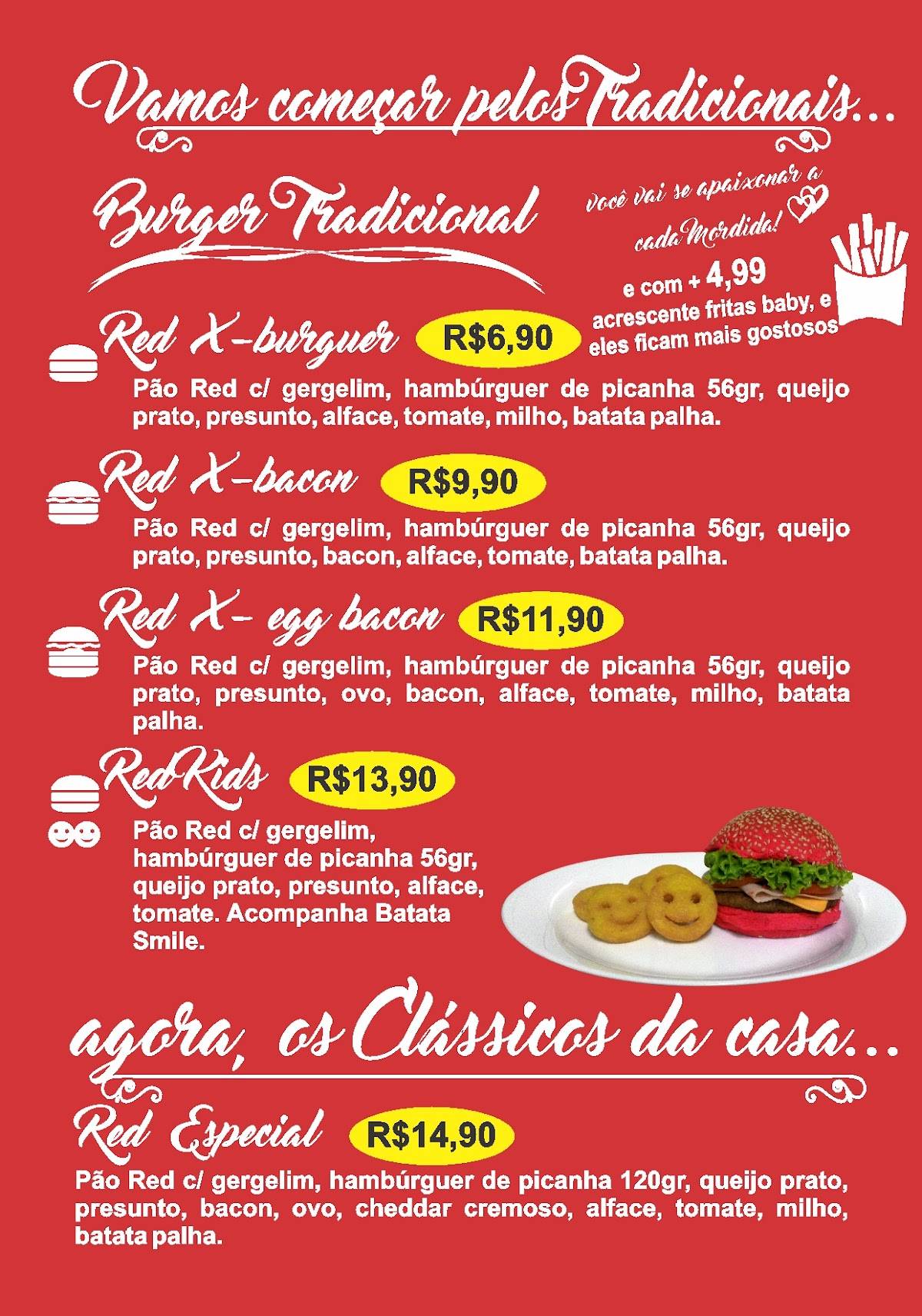 Menu em Red Bacon Burger restaurante, Belo Horizonte
