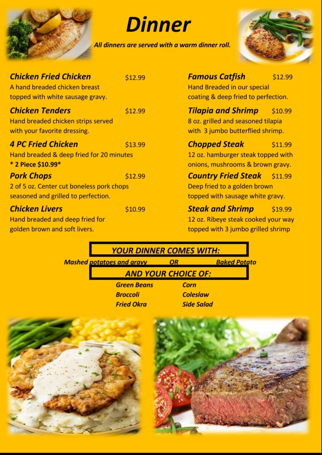 Menu at Red Barn Cafe, Mount Vernon, 107 W Mt Vernon Blvd