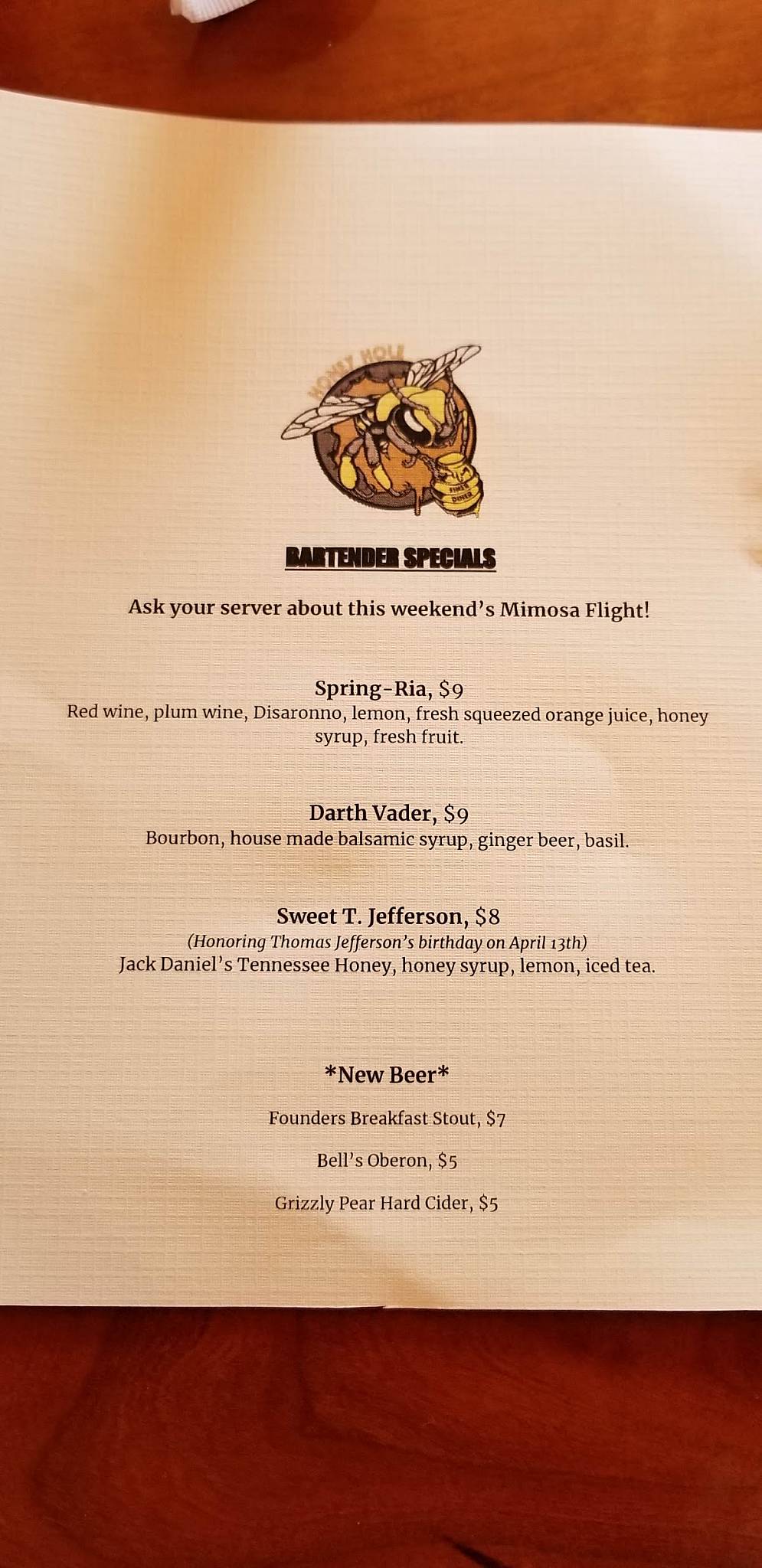 Menu at Red Ryder pizzeria, Plymouth