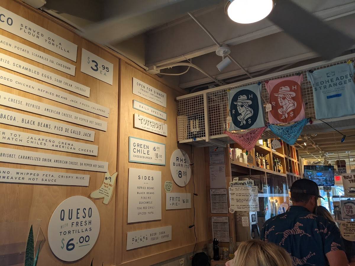 Menu at Redheaded Stranger restaurant, Nashville
