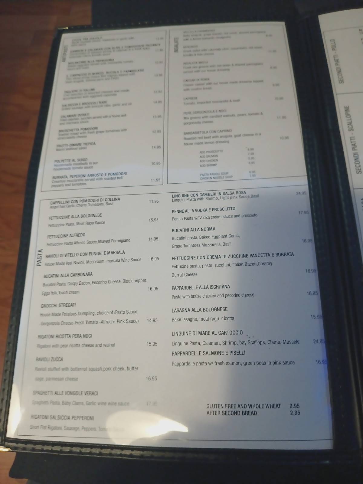 Menu at Aldo Yo's Cucina Italiana - 94 Trattoria Italiana restaurant ...