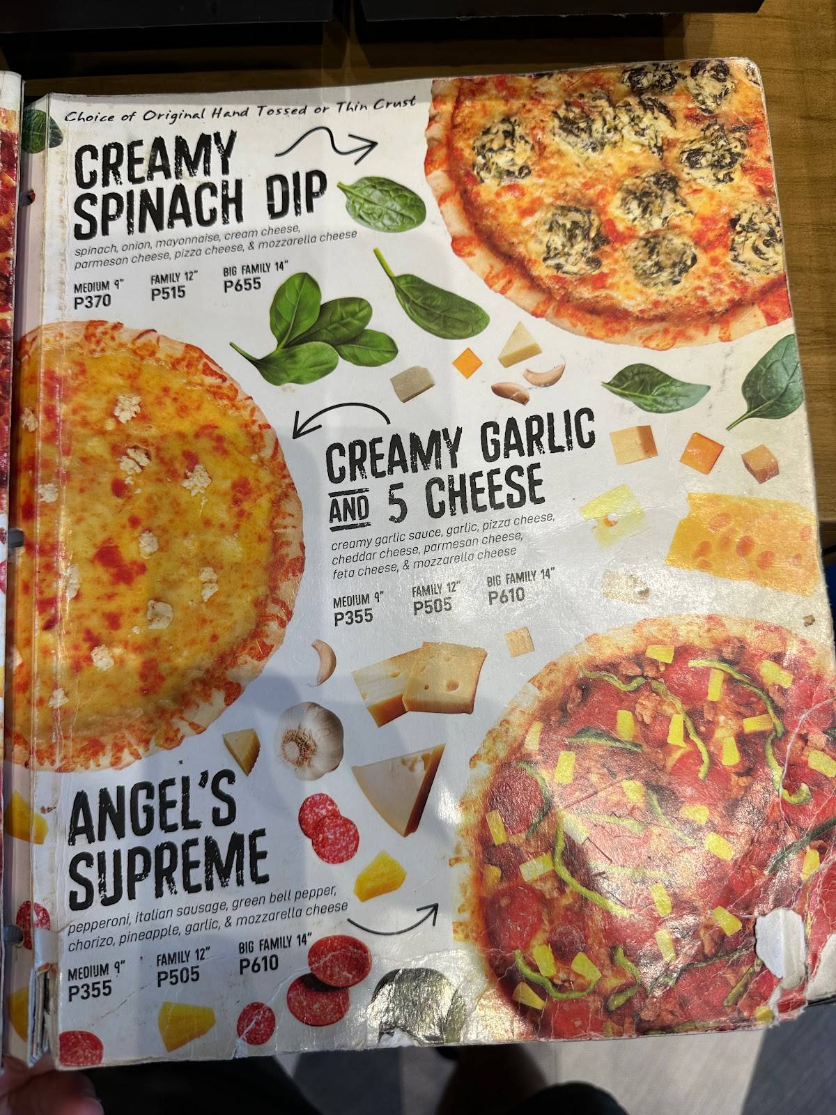 Carta del restaurante Angel's Pizza - San Pablo, San Pablo