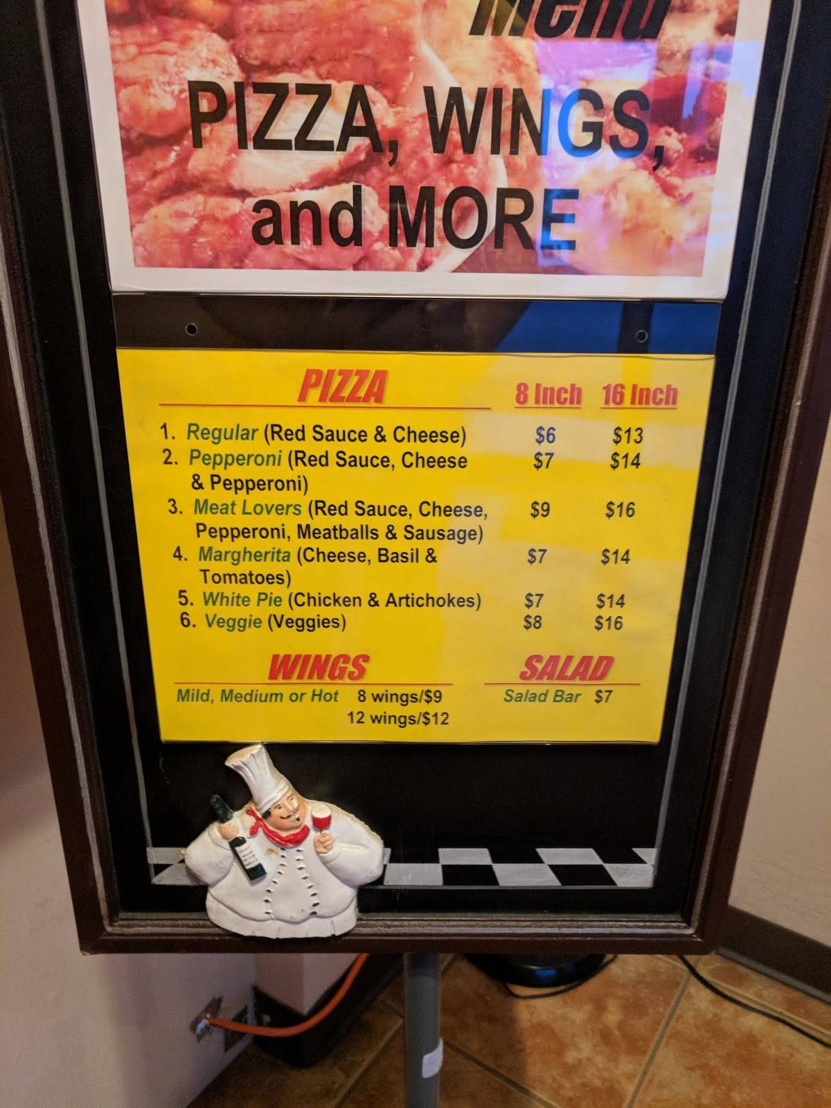 Menu at Arizona American Italian Club, Phoenix