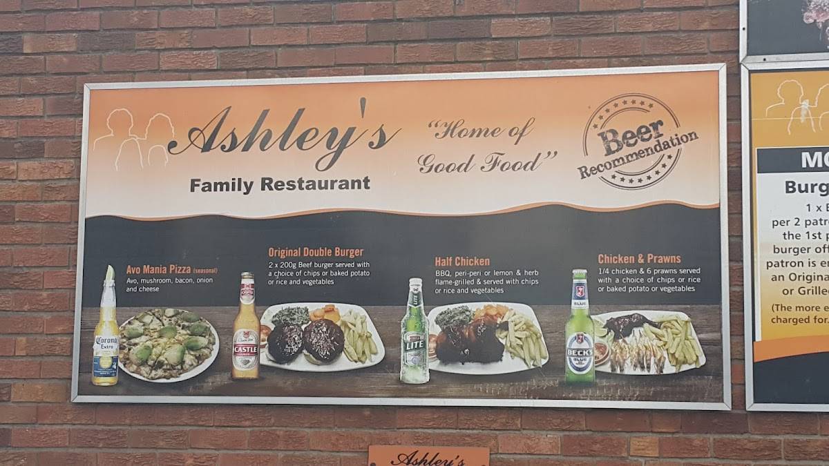 Menu at Ashley's Family Restaurant, Cape Town, 123 Voortrekker Rd