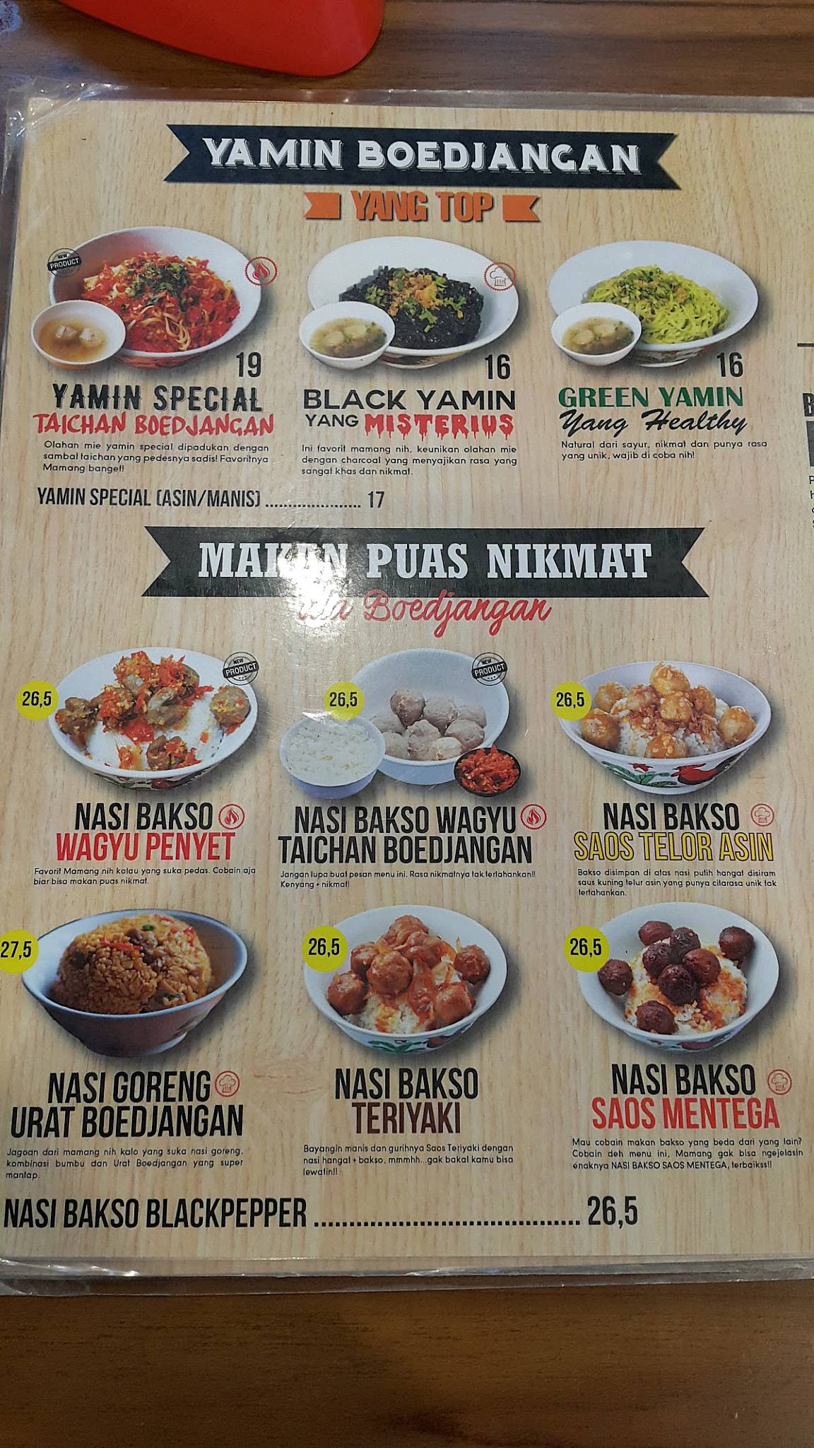 Carta del restaurante Bakso Boedjangan Cibubur, Depok, Jl. Alternatif ...