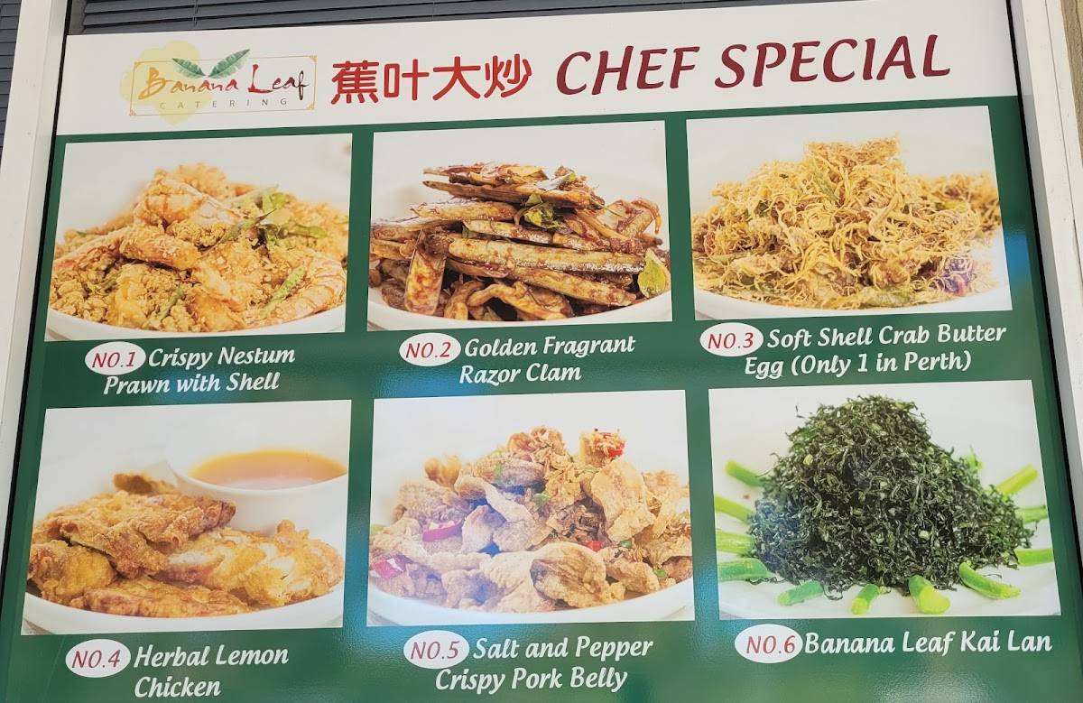 Menu at Banana Leaf Catering restaurant, Koondoola