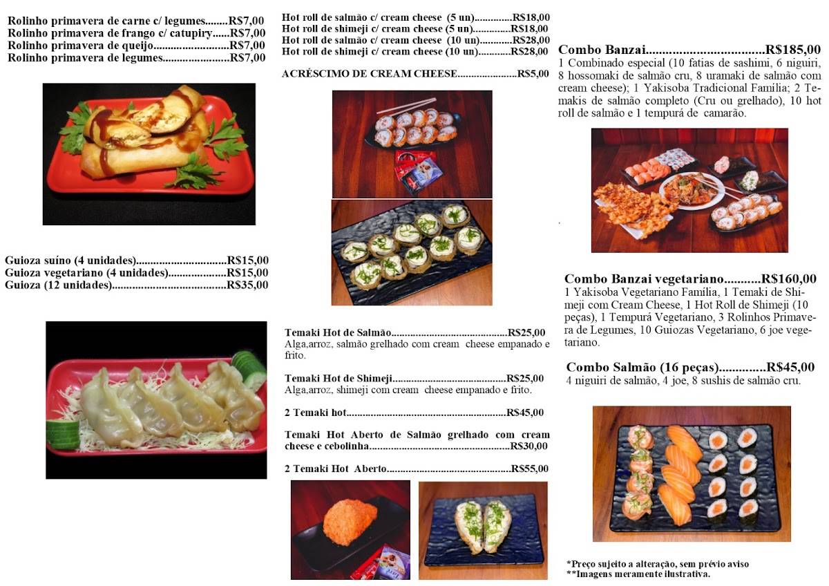 Carta del restaurante Banzai Plus Yakisoba,Temaki, sushi, porções e ...