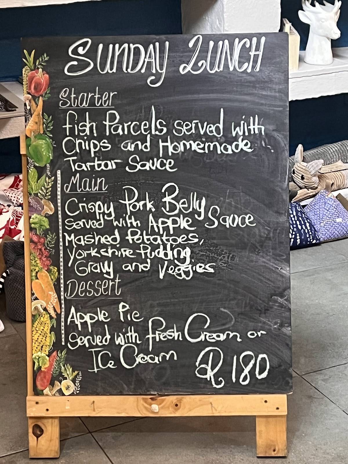 Carta de Biga Artisan Bakery Cafe, Hermanus
