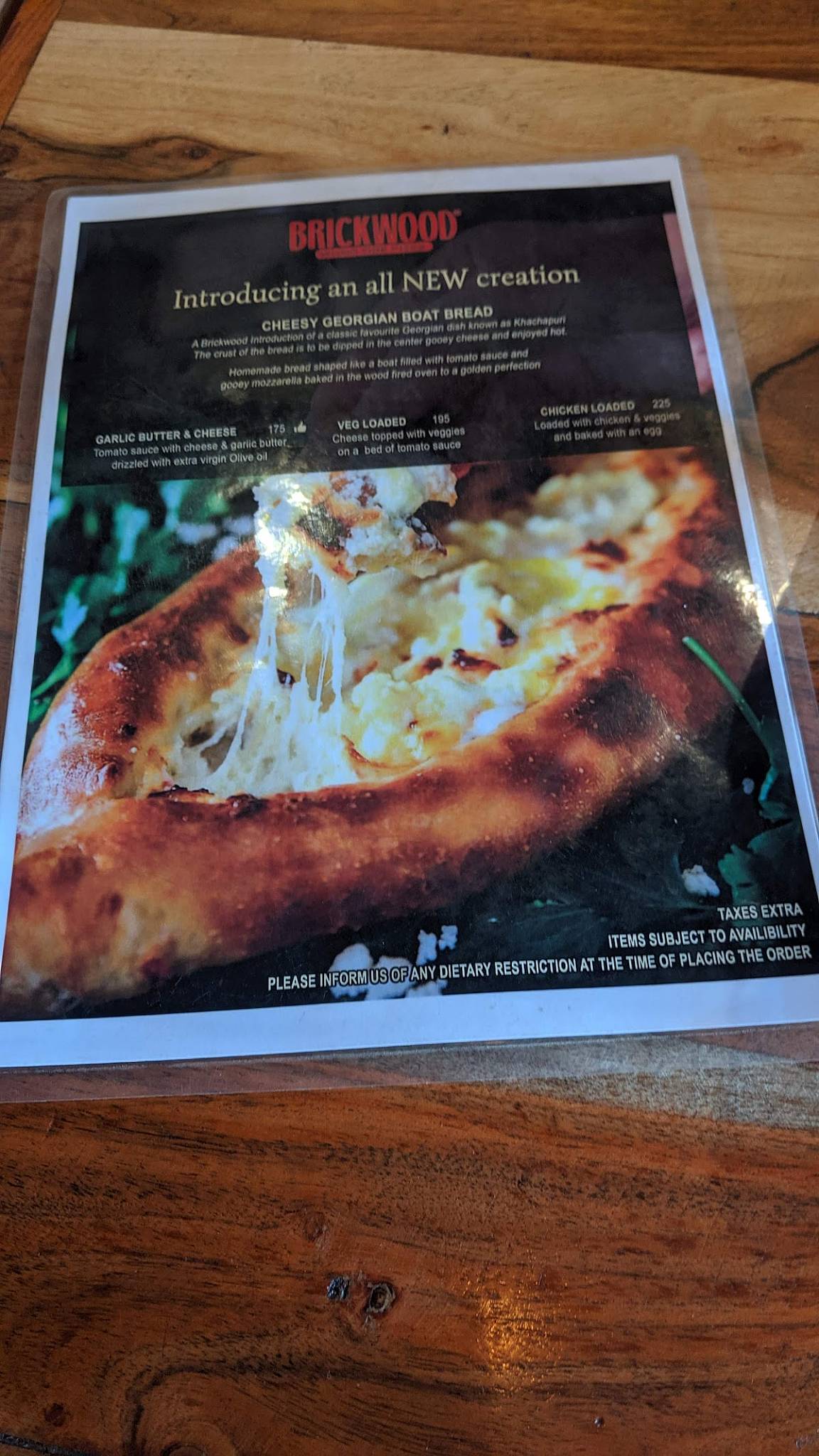 Menu at Brickwood Pizza, Hyderabad, 1-43