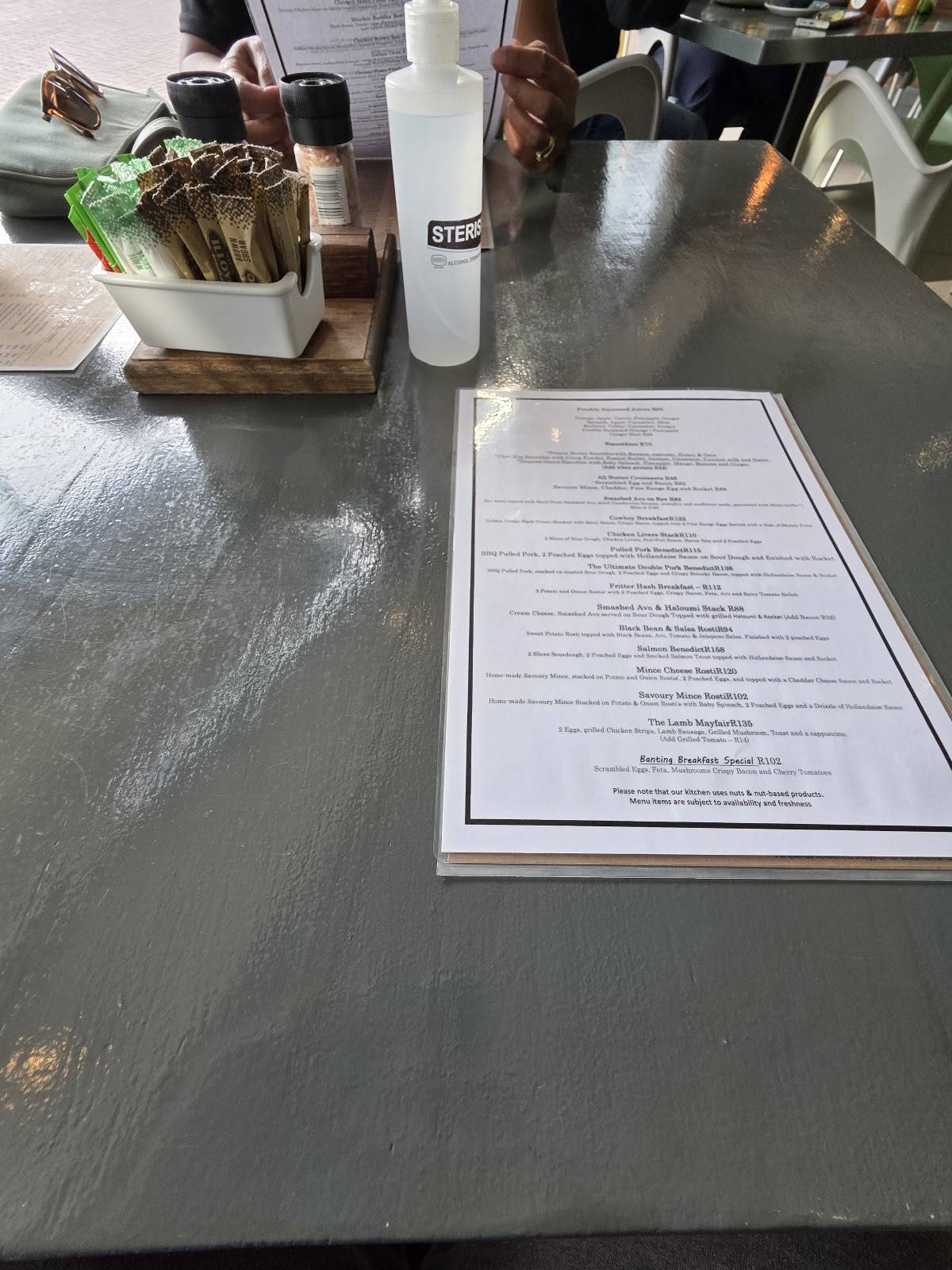 Menu at Cafe Mayfair, Durban, Shop 1A