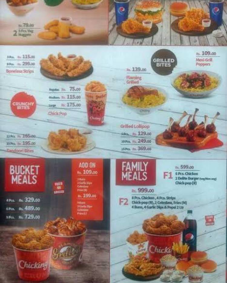 Menu at ChicKing, Edappal